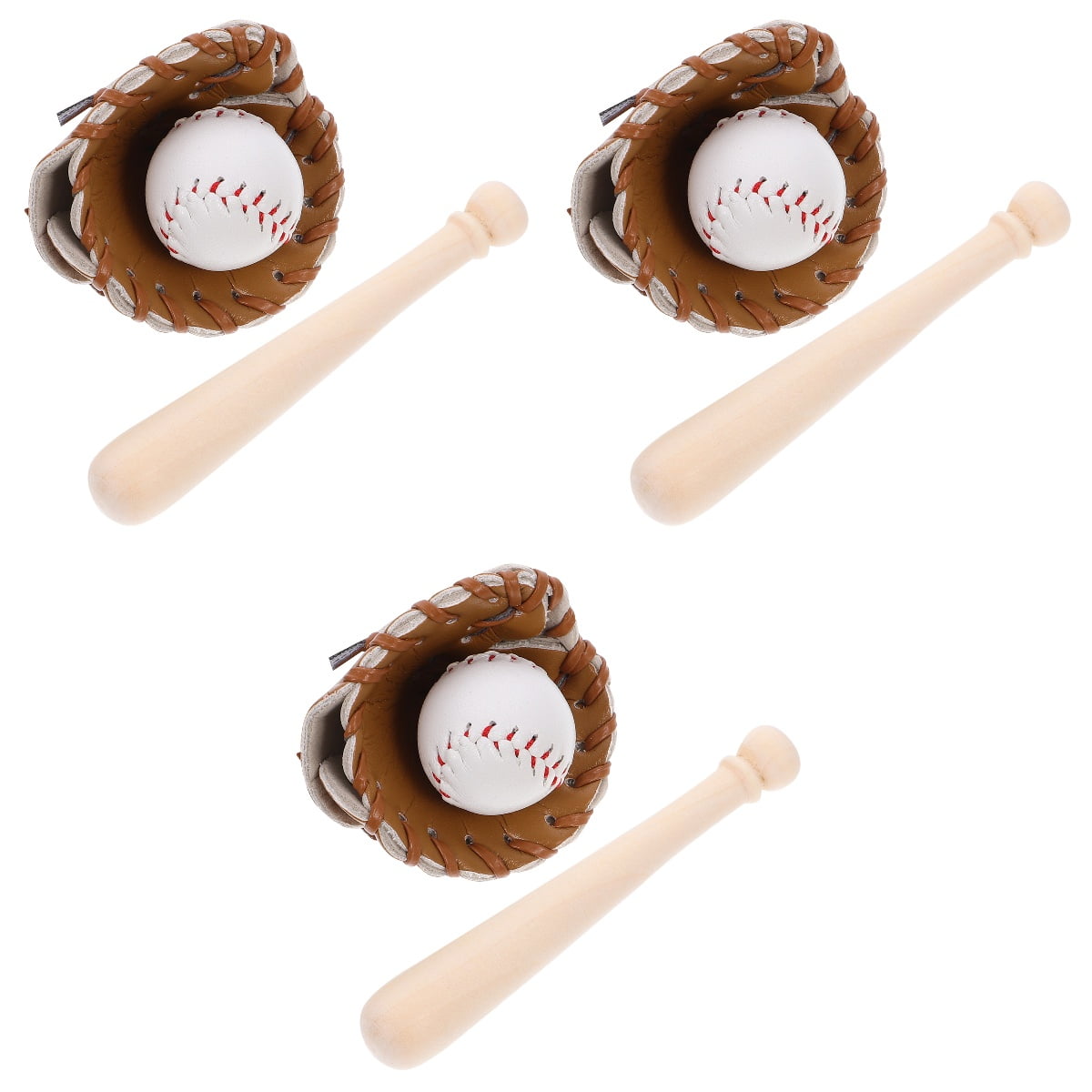 HOMEMAXS 3 Sets of Mini Baseballs Dollhouse Baseball Miniature Baseball ...
