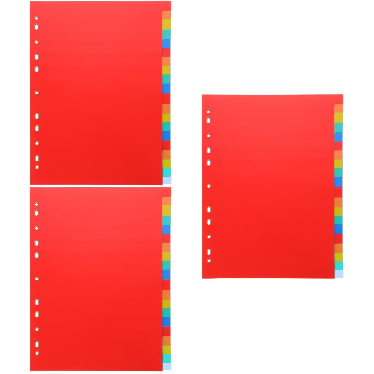 HOMEMAXS 3 Sets of Plastic Binder Dividers Notebook Dividers Loose Leaf ...