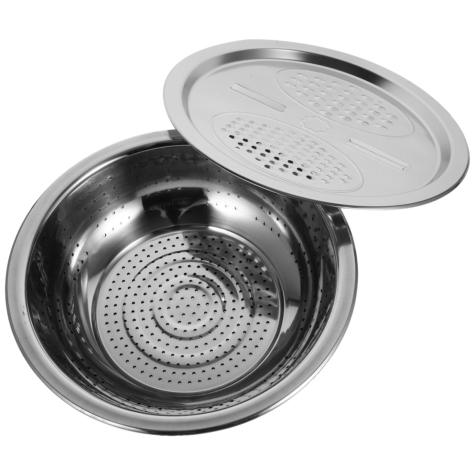 HOMEMAXS 3 Sets of Stainless Steel Grater Draining Vegetables Basket ...