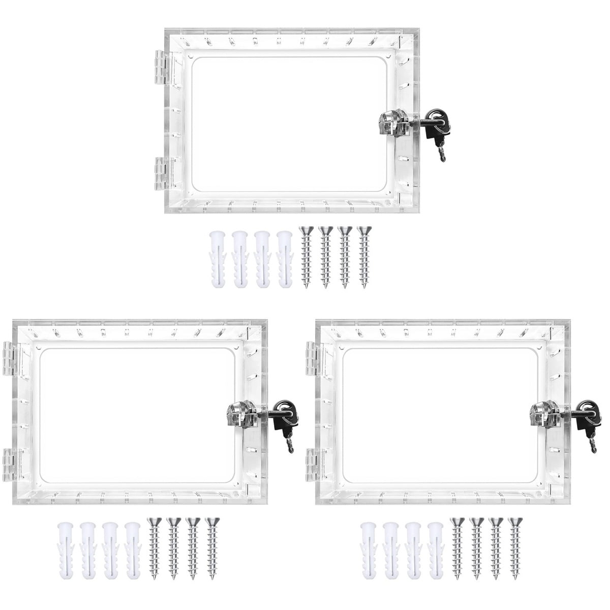 HOMEMAXS 3 Sets of Thermostat Cover Control Panel Cover Thermostat Lock ...