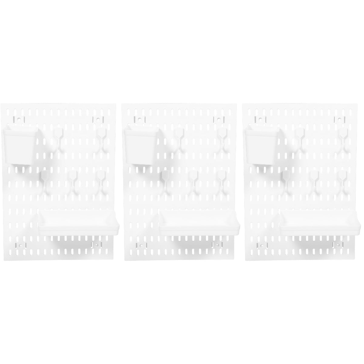 HOMEMAXS 3 Sets of Wall Mount Pegboards Wall Storage Holder Wall ...