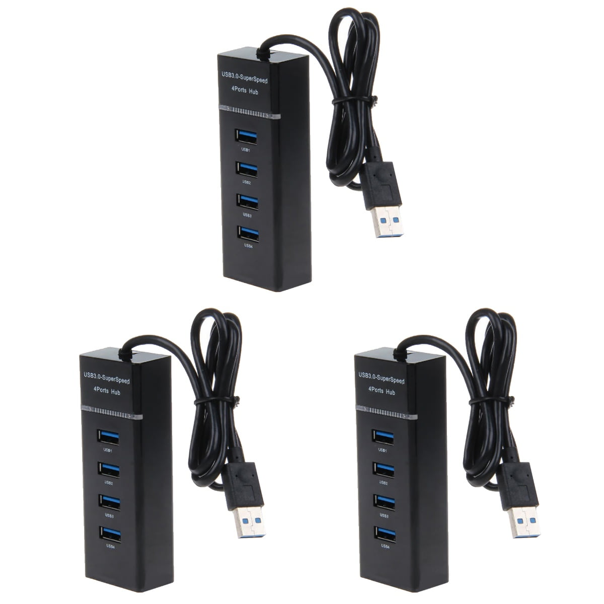 HOMEMAXS 3 pcs 4-port Computers Hub Adapter Hub Converter Multi-port ...