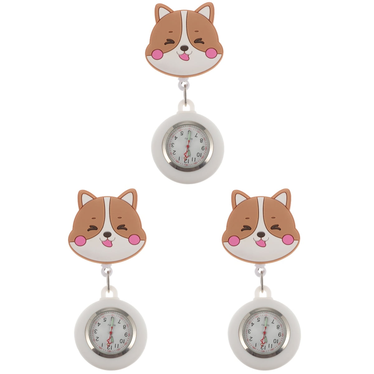 HOMEMAXS 3 pcs Cartoon Pocket Watch Retractable Scalable Hanger Design ...