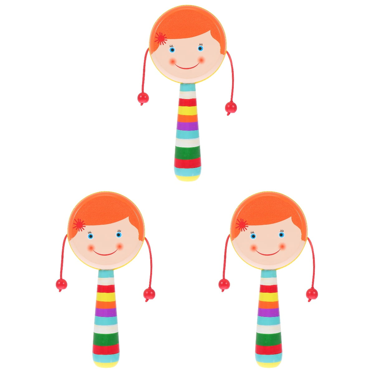 HOMEMAXS 3 pcs Creative Kids Shaking Musical Instrument Toy Wooden Hand ...