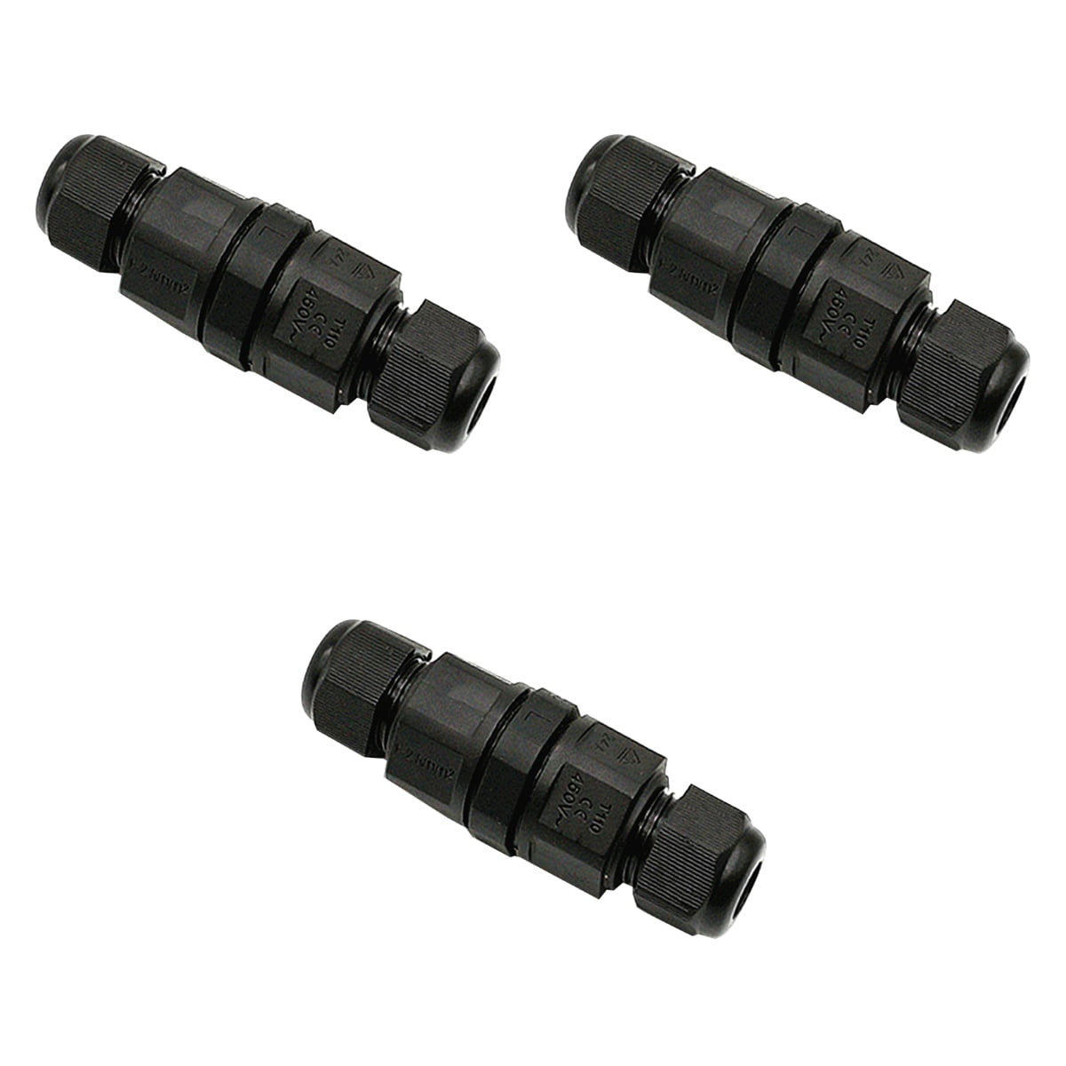 3 pcs IP68 Two-end Waterproof Wire Connector Electric Cable Connector ...