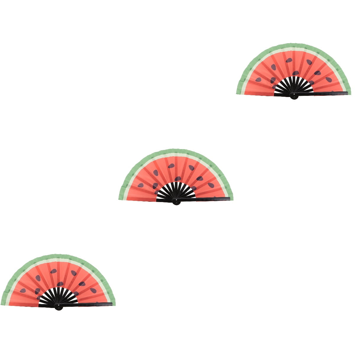 HOMEMAXS 3 pcs Japanese Style Watermelon Fan Decorative Handheld ...