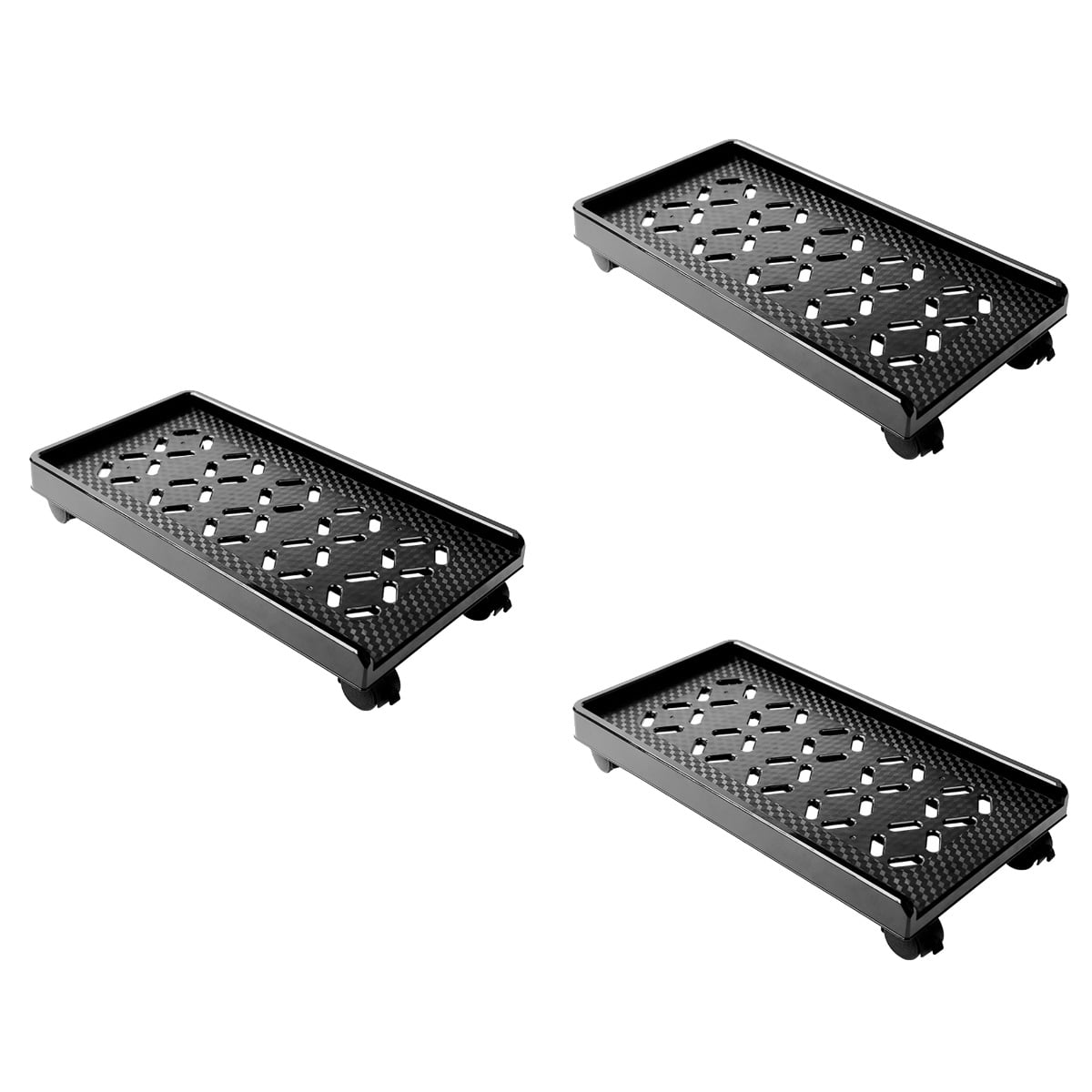 HOMEMAXS 3 pcs Mobile CPU Stand Pulley Bracket Computer Mainframe Stand ...