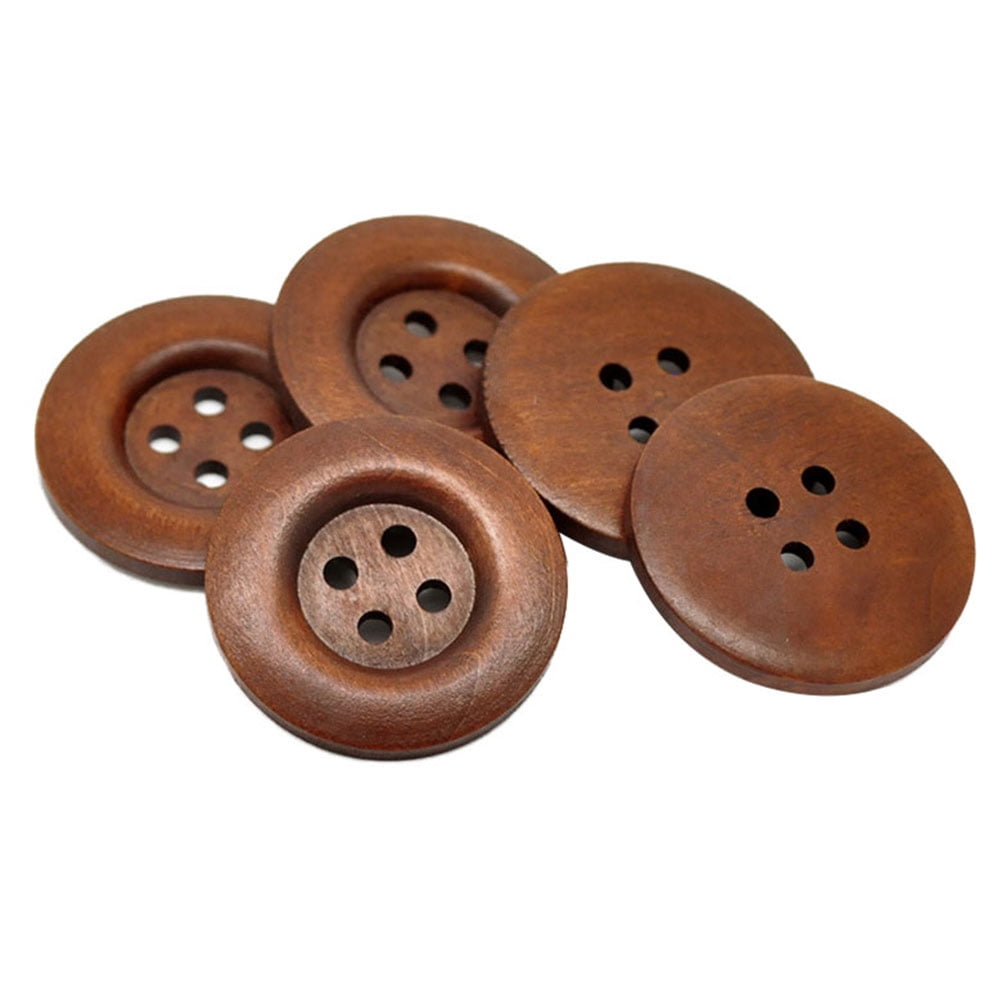 30 PCS Crafts Black Buttons Four Holes Decorative Man - Walmart.com