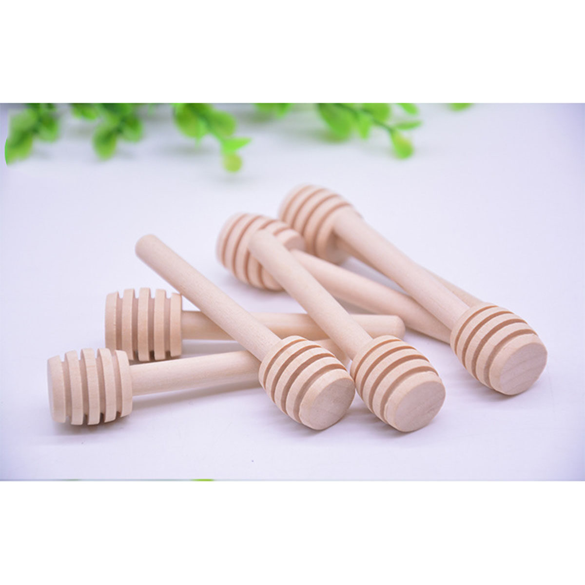 HOMEMAXS 30 PCS Honey Dispenser Hot Wooden Stick Pot Drizzle Portable ...