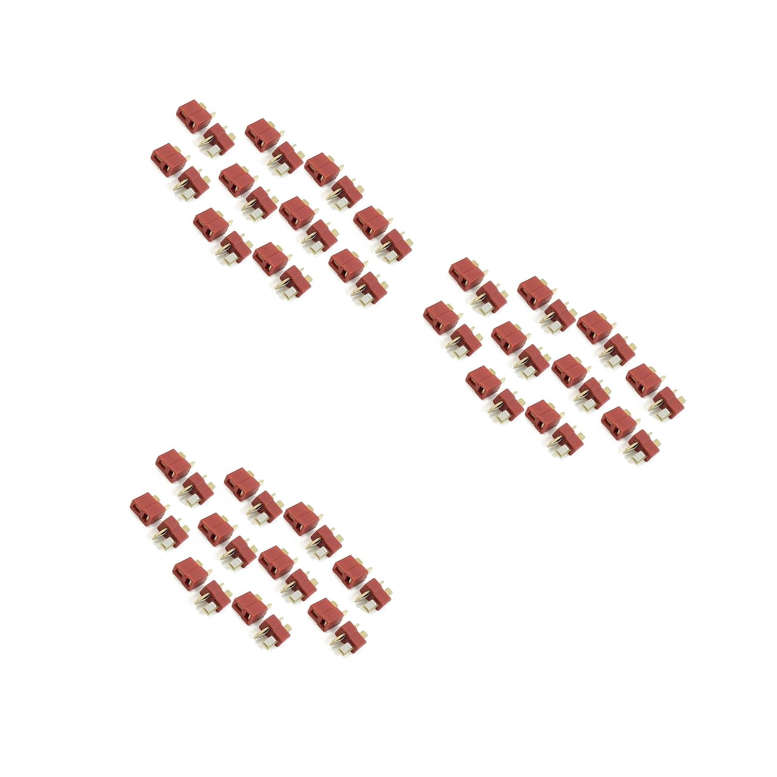 HOMEMAXS 30 Pairs of Gold-plated T Plug Connectors Male & Female Style ...