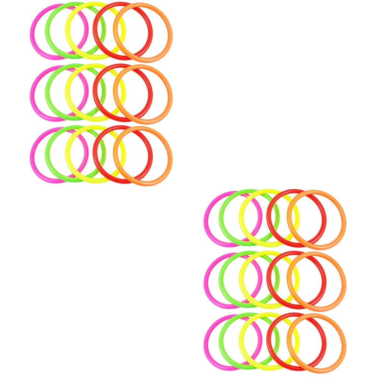 HOMEMAXS 30 Pcs 15CM Colorful Toss Circle Ring Child Throwing Rings ...