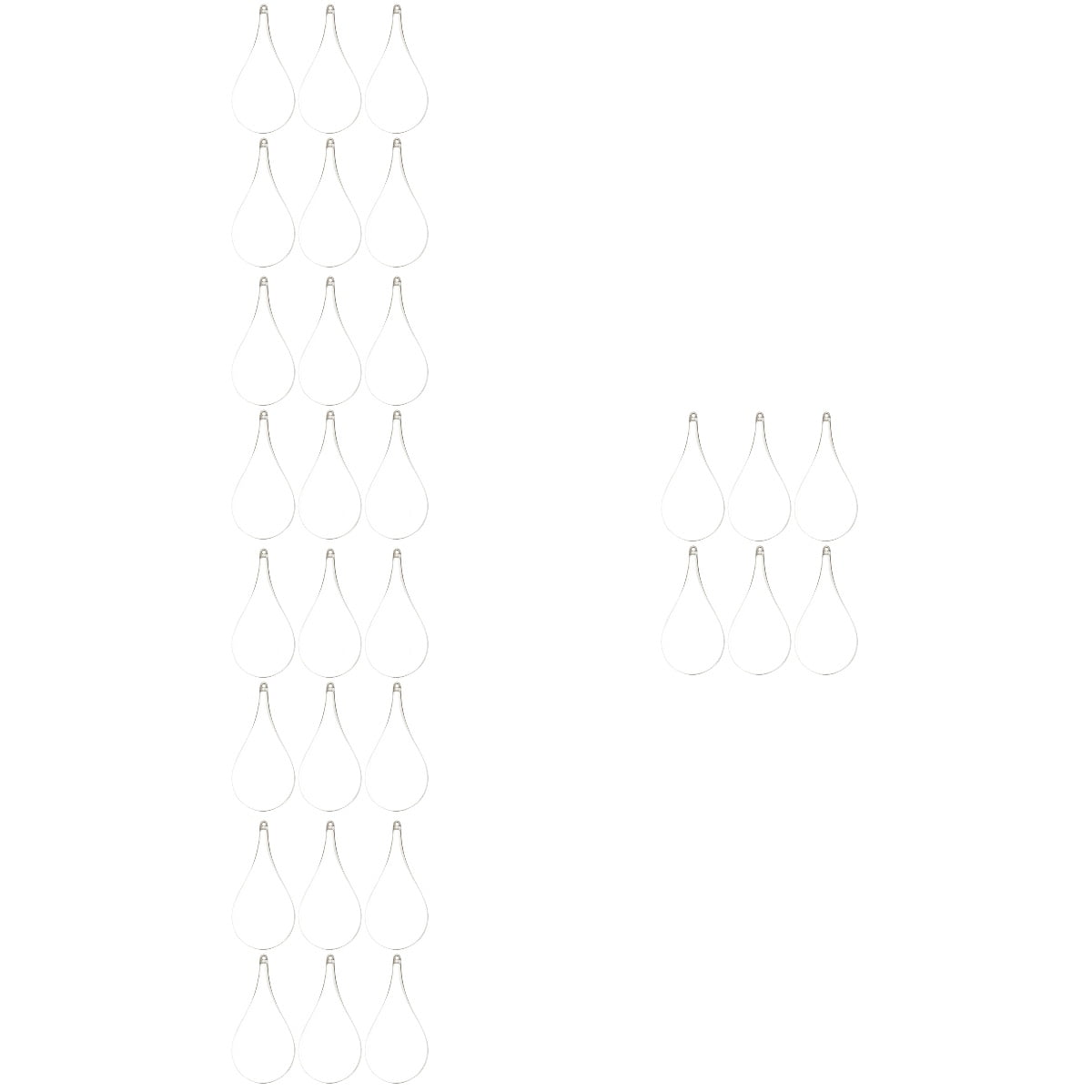 30 Pcs Clear Fillable Ball Hanging Water Drop Shape Clear Ball ...