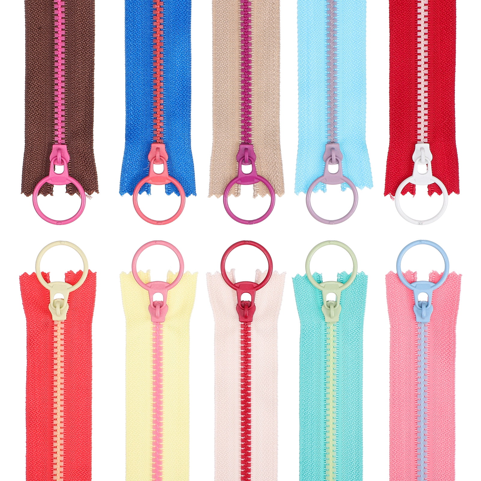 HOMEMAXS 30 Pcs Crochet Zippers Color Zipper Chain 22.80X2.80X0.70CM ...