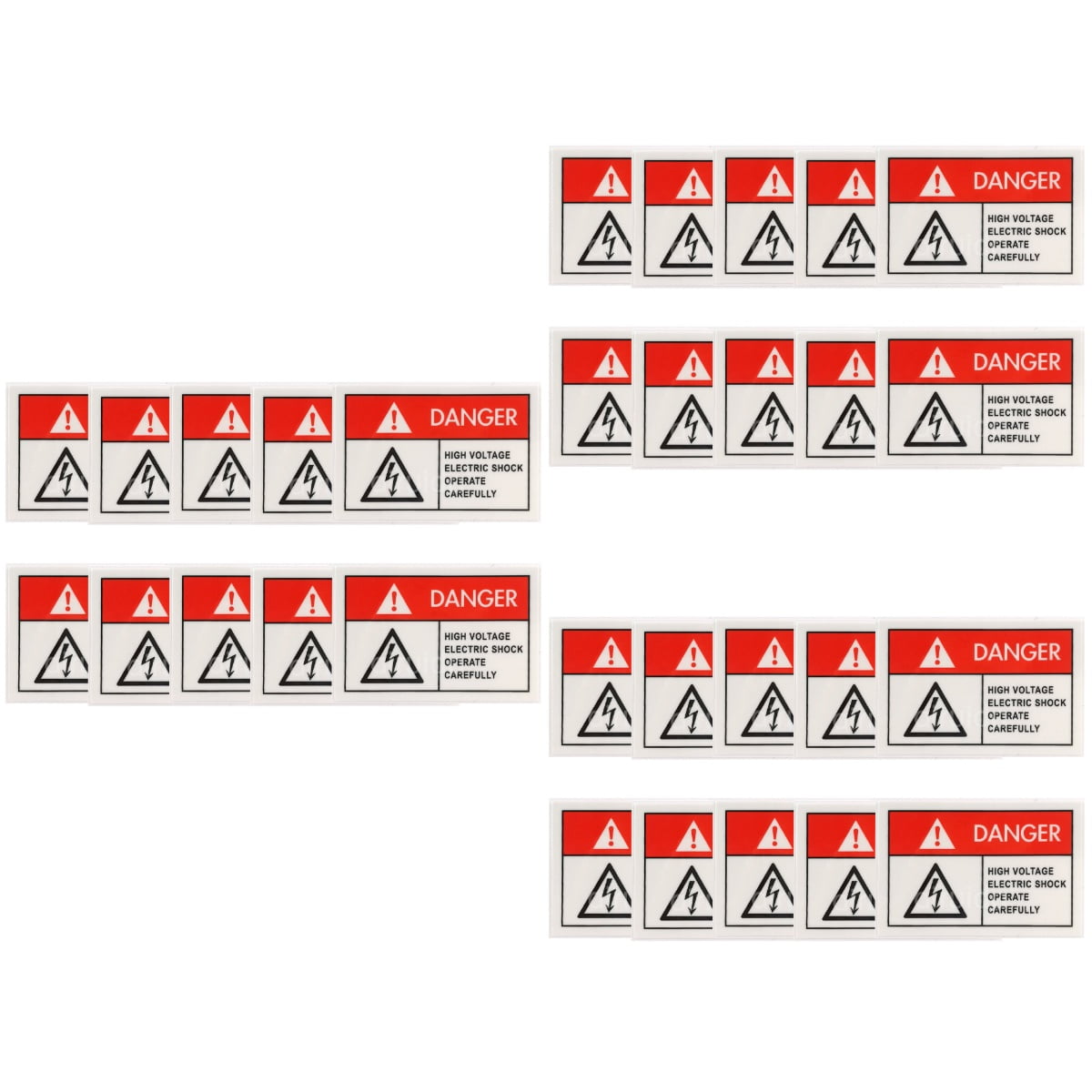HOMEMAXS 30 Pcs DANGER Warning Stickers Adhesive Backside Sign Safe ...