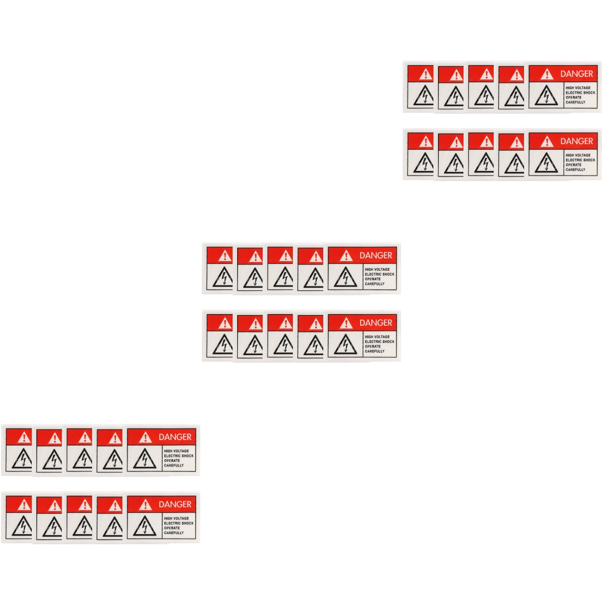 HOMEMAXS 30 Pcs DANGER Warning Stickers Adhesive Backside Sign Safe ...