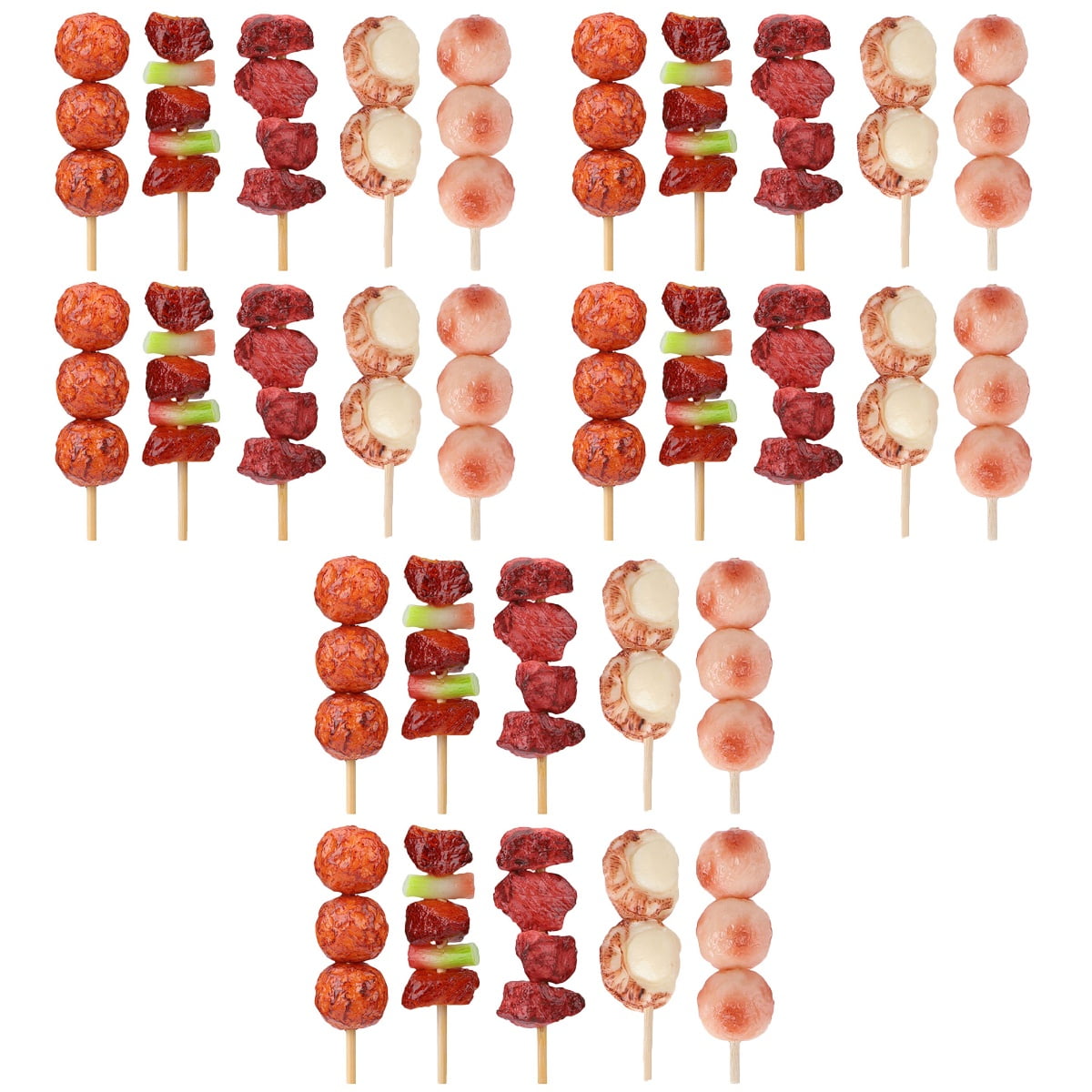 HOMEMAXS 30 Pcs Fake Barbecue Food Lifelike Roast Model Children Toy ...