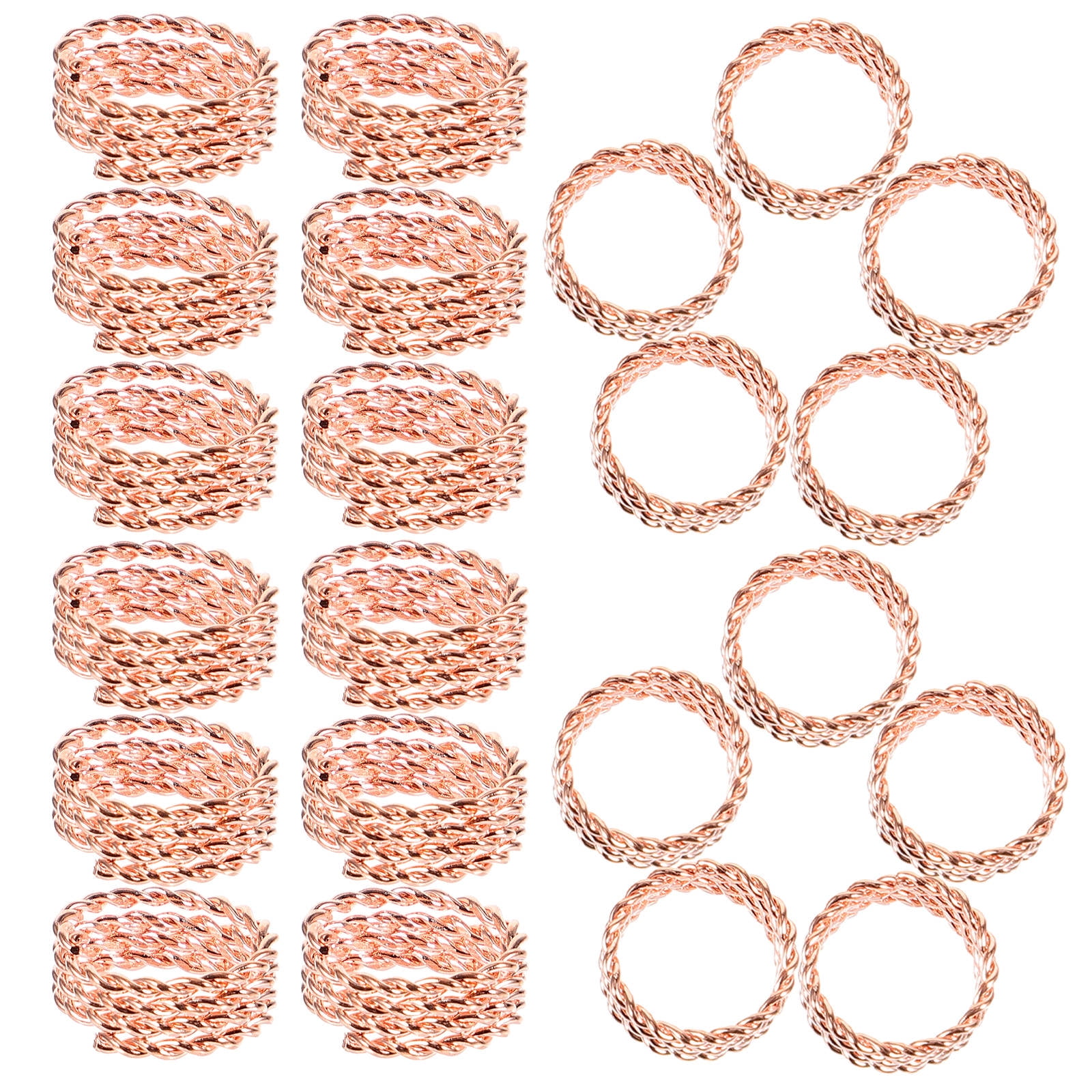 HOMEMAXS 30 Pcs Hair Jewelry Extension Cuffs for Dreadlocks Rose Gold ...
