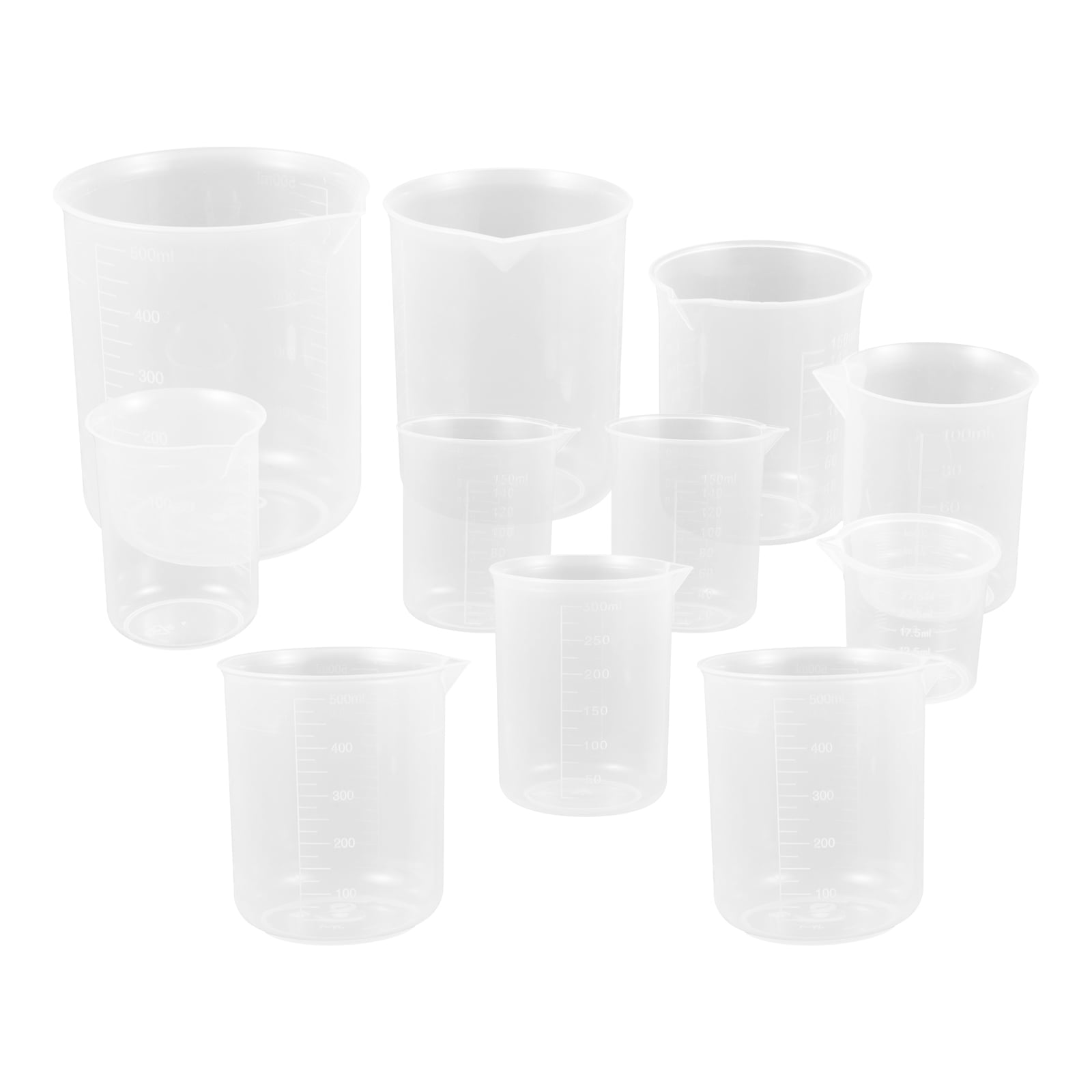 HOMEMAXS 30 Pcs Measuring Cup with Scale Laboratory Plastic Beakers ...