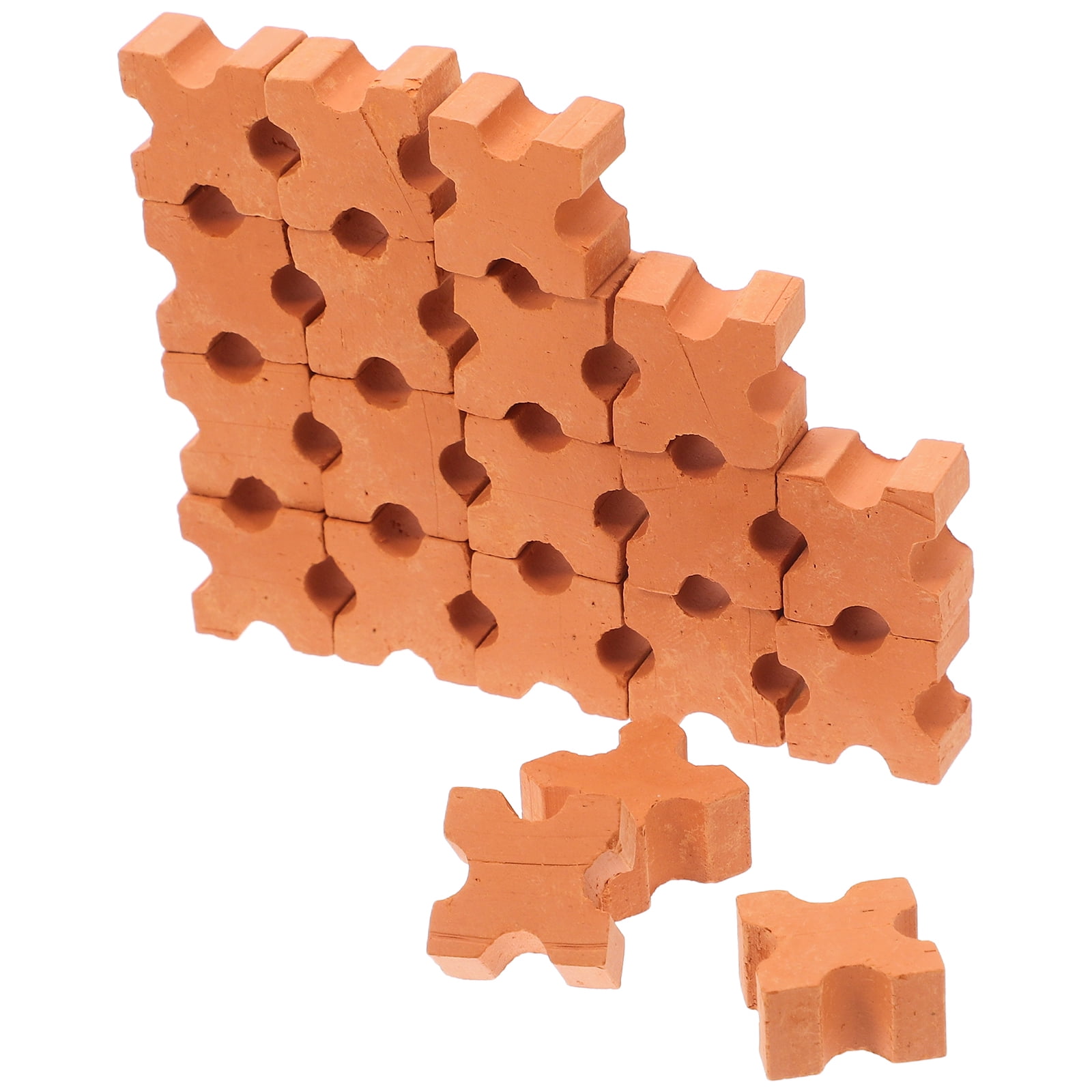 BEADCEST Miniature Bricks for Building Crafts Mini Brick 30Pcs Clay ...
