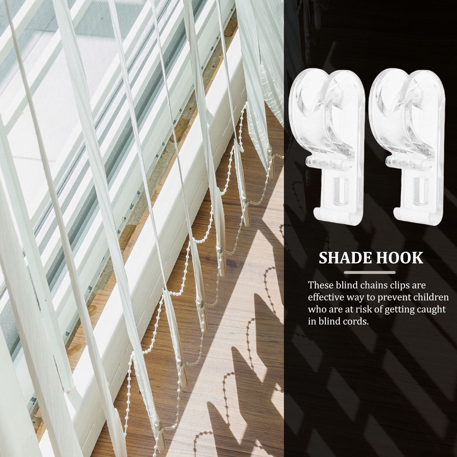 HOMEMAXS 30 Pcs Roller Fixing Clip Curtain Hangers Clips Blind Chain ...