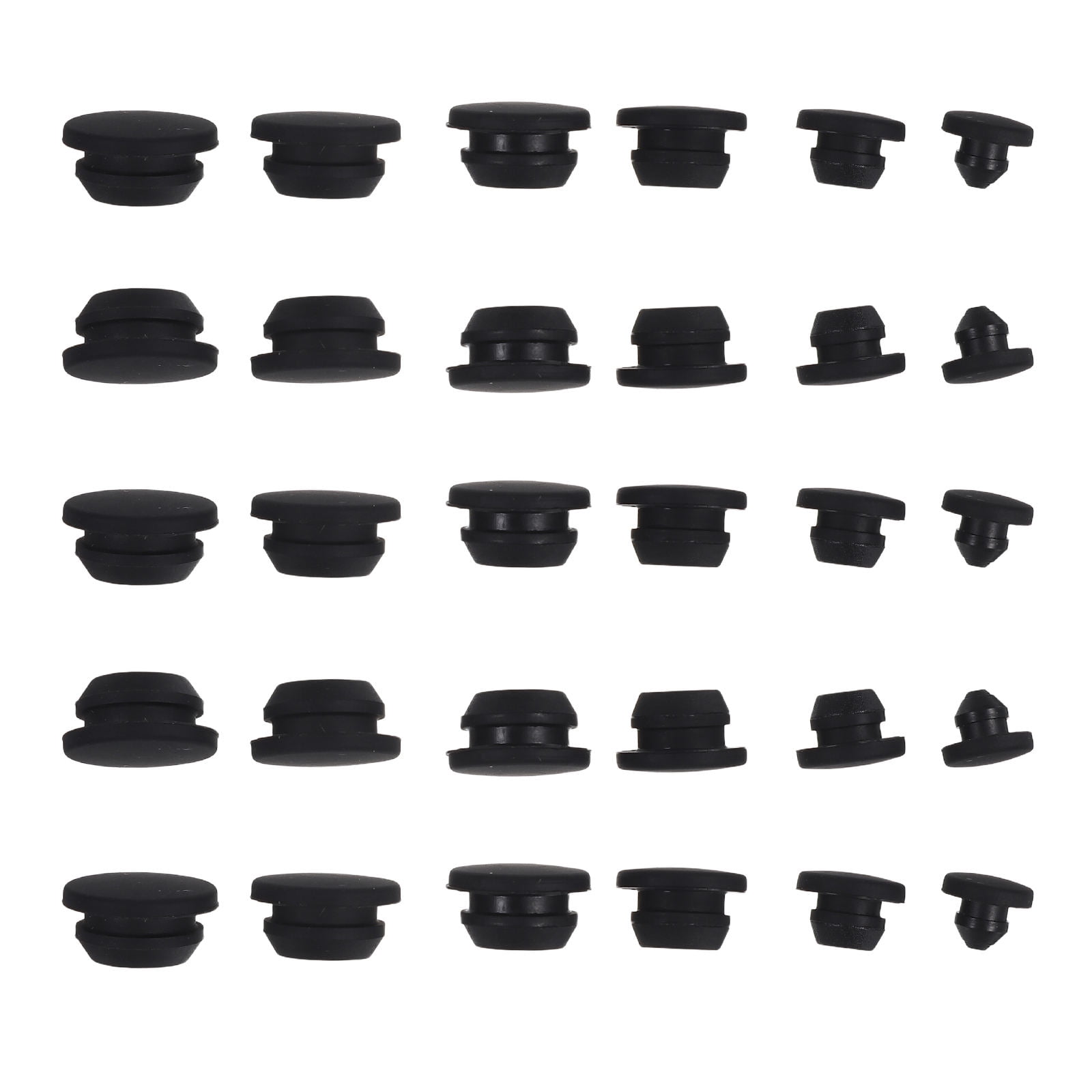 HOMEMAXS 30 Pcs Silicone Rubber Hole Stoppers Plugs Black - Walmart.com