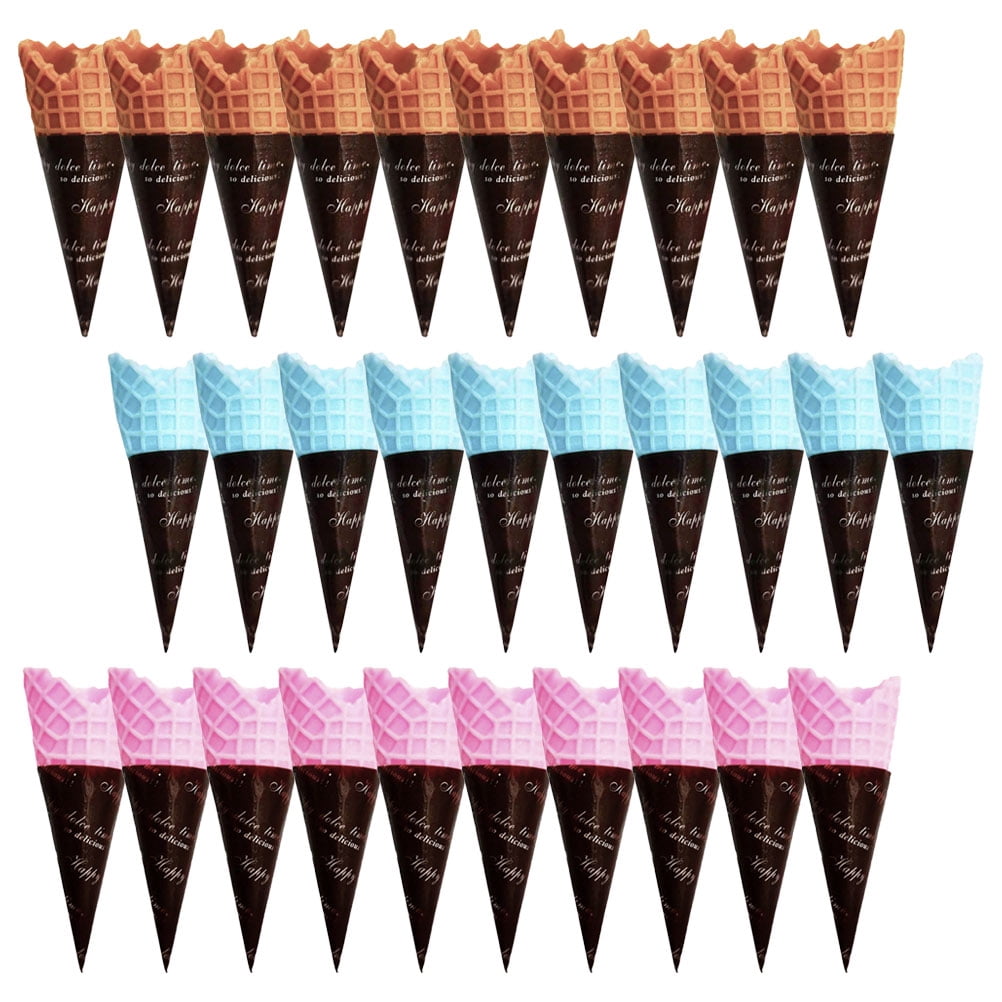 HOMEMAXS Adorable Mini Ice Cream Cone Models for Decor Assorted Color ...
