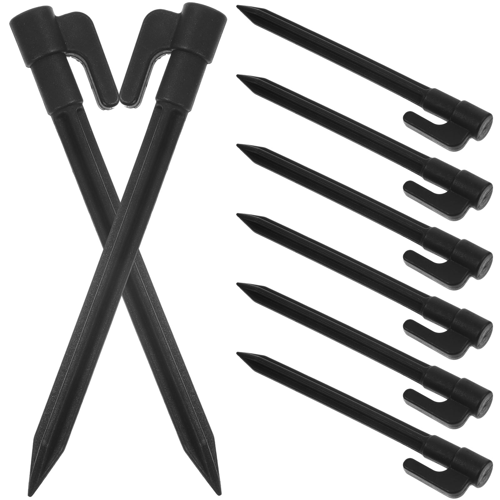 30 Pcs Tent Stakes Lawn for Decoration Chaise Drillable Outdoor Black ...