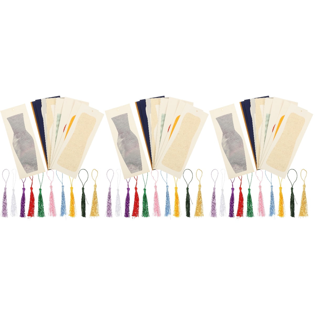 HOMEMAXS 30 Sets Book Page Mark Blank Paper Bookmarks with Tassel for ...