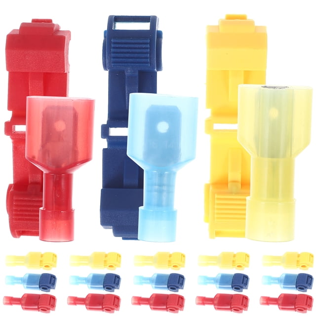 HOMEMAXS 30 Sets of T-tap Wire Terminals Wire Tap Connectors Male Quick ...