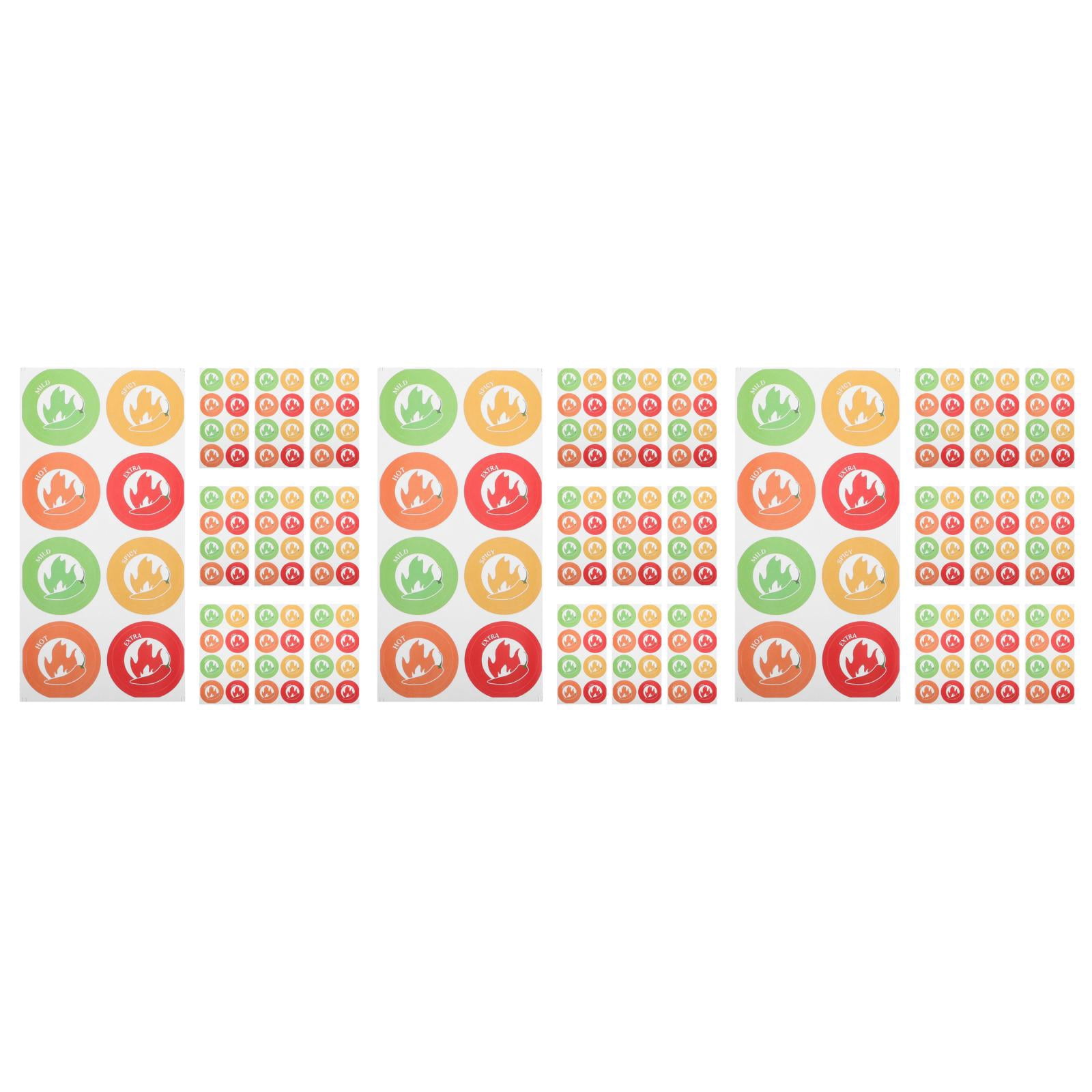 HOMEMAXS 30 Sheets Of Spice Level Indicator Stickers Adhesive Hot ...