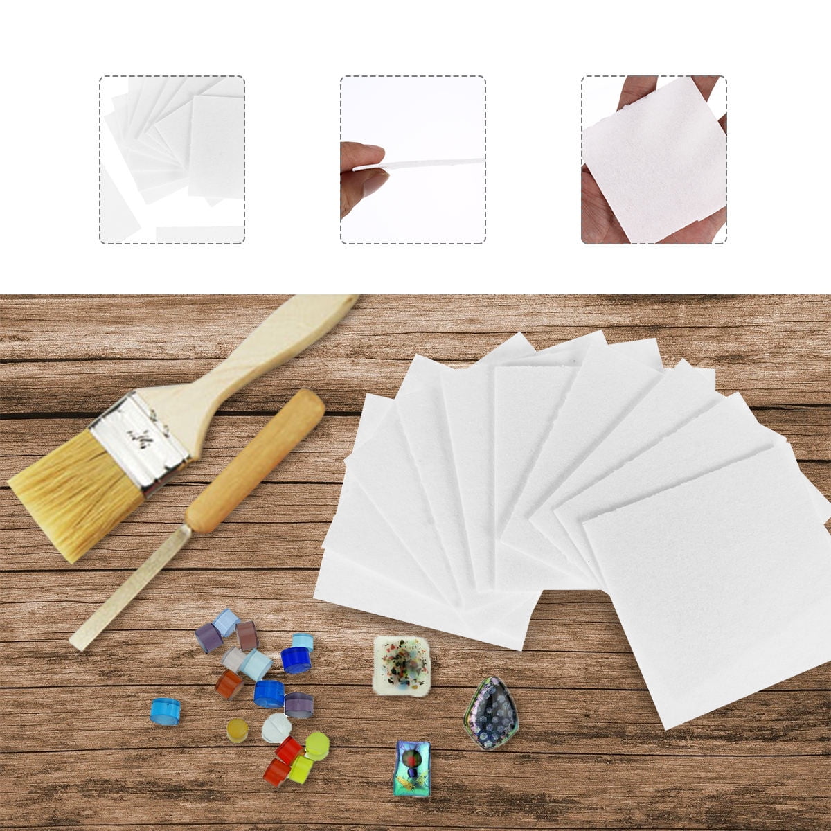 HOMEMAXS 30 Sheets White Kiln Paper Microwave Accessories Firing ...