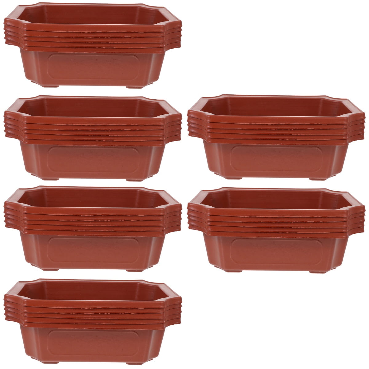 HOMEMAXS 30 pcs Bonsai Pot Rectangular Flowerpot Bonsai Planter Flower ...
