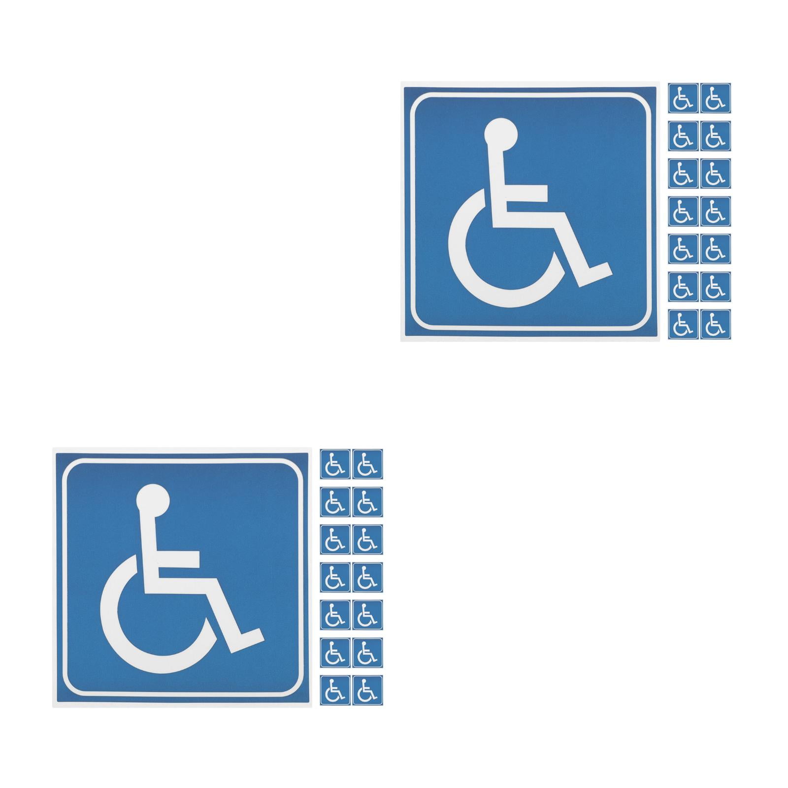 HOMEMAXS 30 pcs Disabled Wheelchair Symbol Sticker Self Adhesive ...