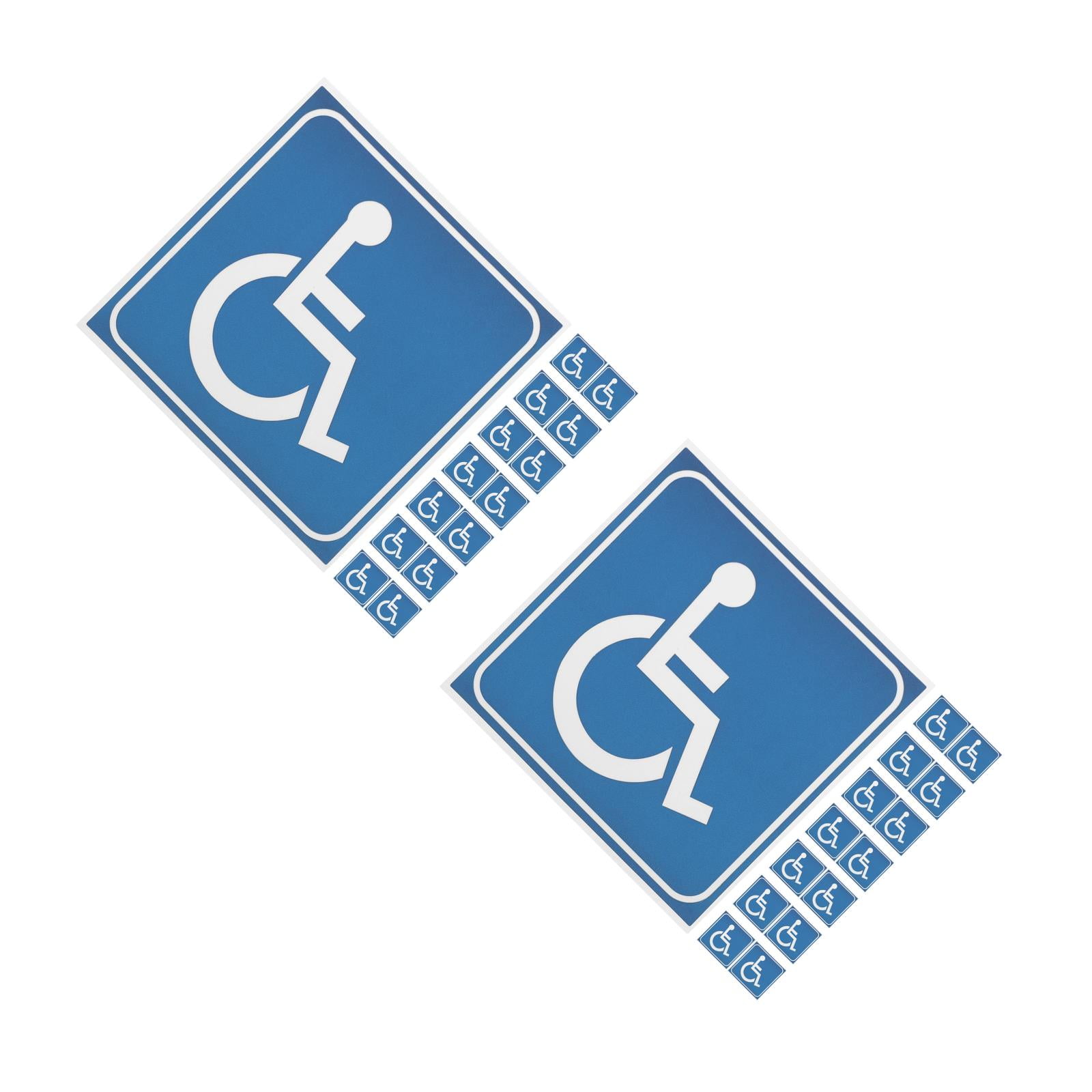 30 pcs Handicap Stickers Decals Disabled Wheelchair Accessible Sign For ...