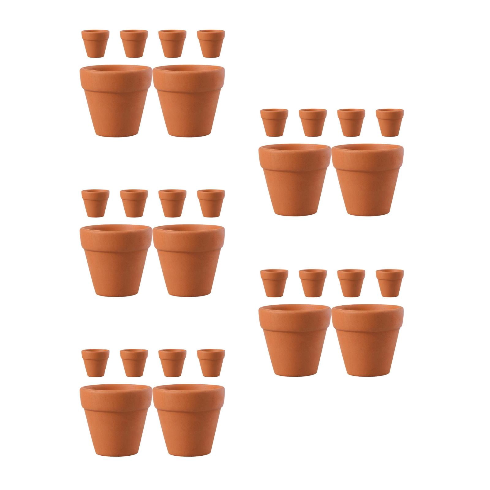 HOMEMAXS 30 pcs Mini Terracotta Clay Pots Small Flower Planters for ...