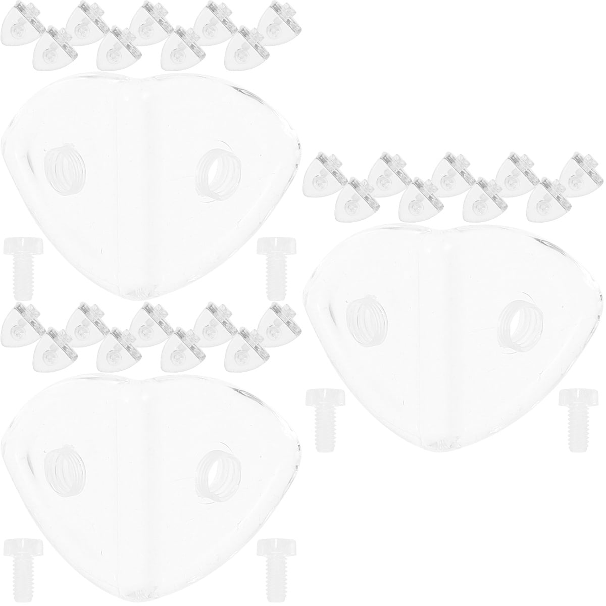 HOMEMAXS 30 pcs Right Angle Bracket Shelf Support Angled Glass Shelf ...