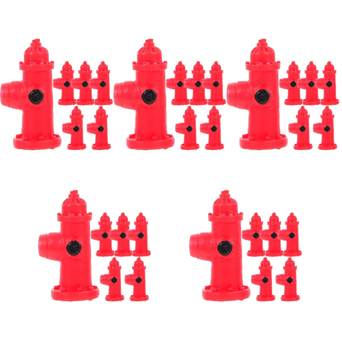 HOMEMAXS 30 pcs Simulated Fire Hydrant Signs Decors Micro Landscaping ...