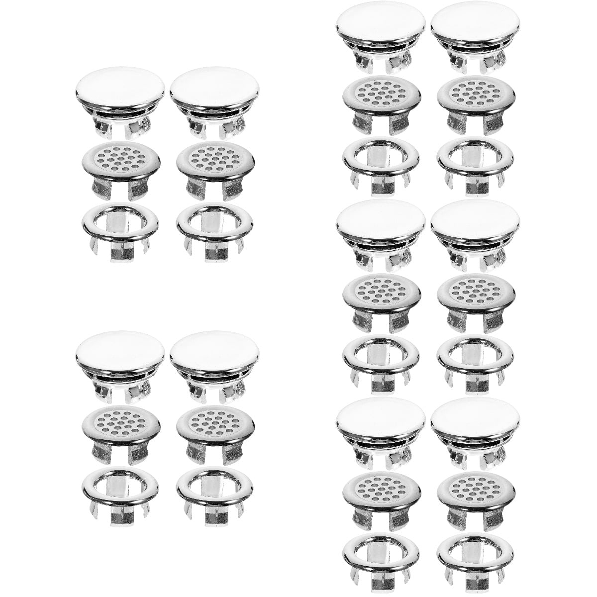 HOMEMAXS 30 pcs Sink Overflow Cover Plastic Basin Hole Cover Wash Basin ...