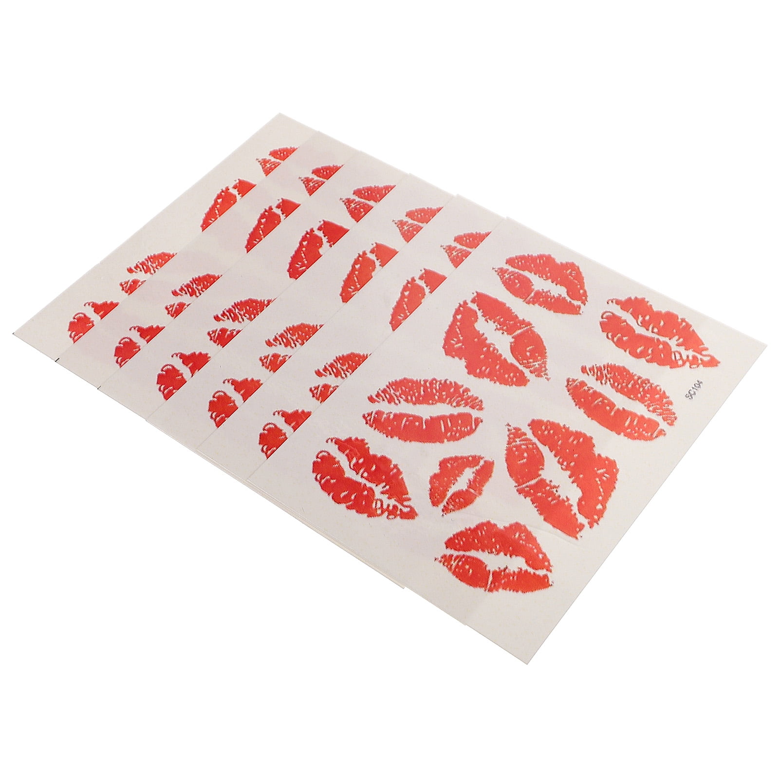 30 pcs Temporary Stickers Lips Pattern Water-proof Stickers Body ...