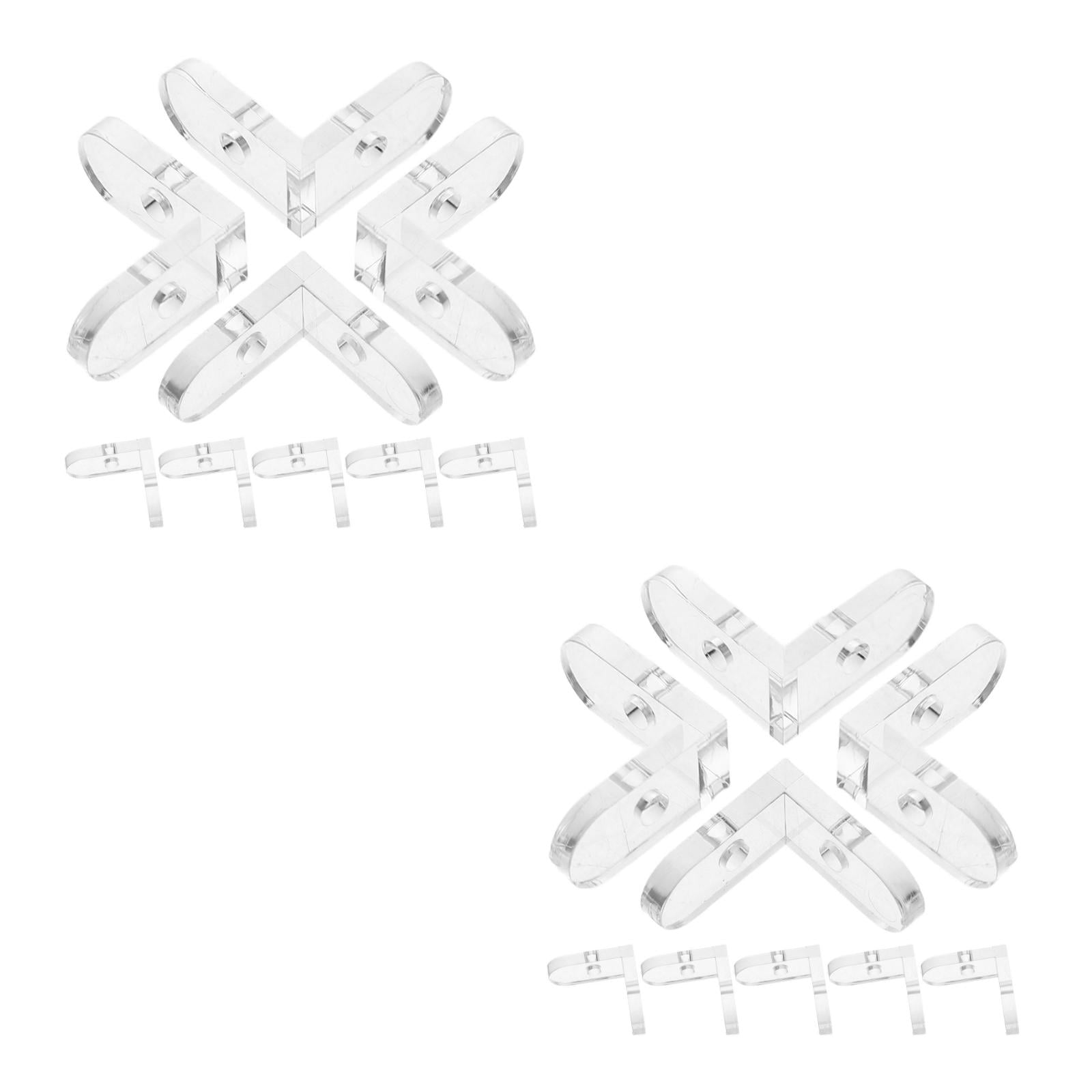 HOMEMAXS 30 pcs Transparent Angle Connectors Transparent Braces ...
