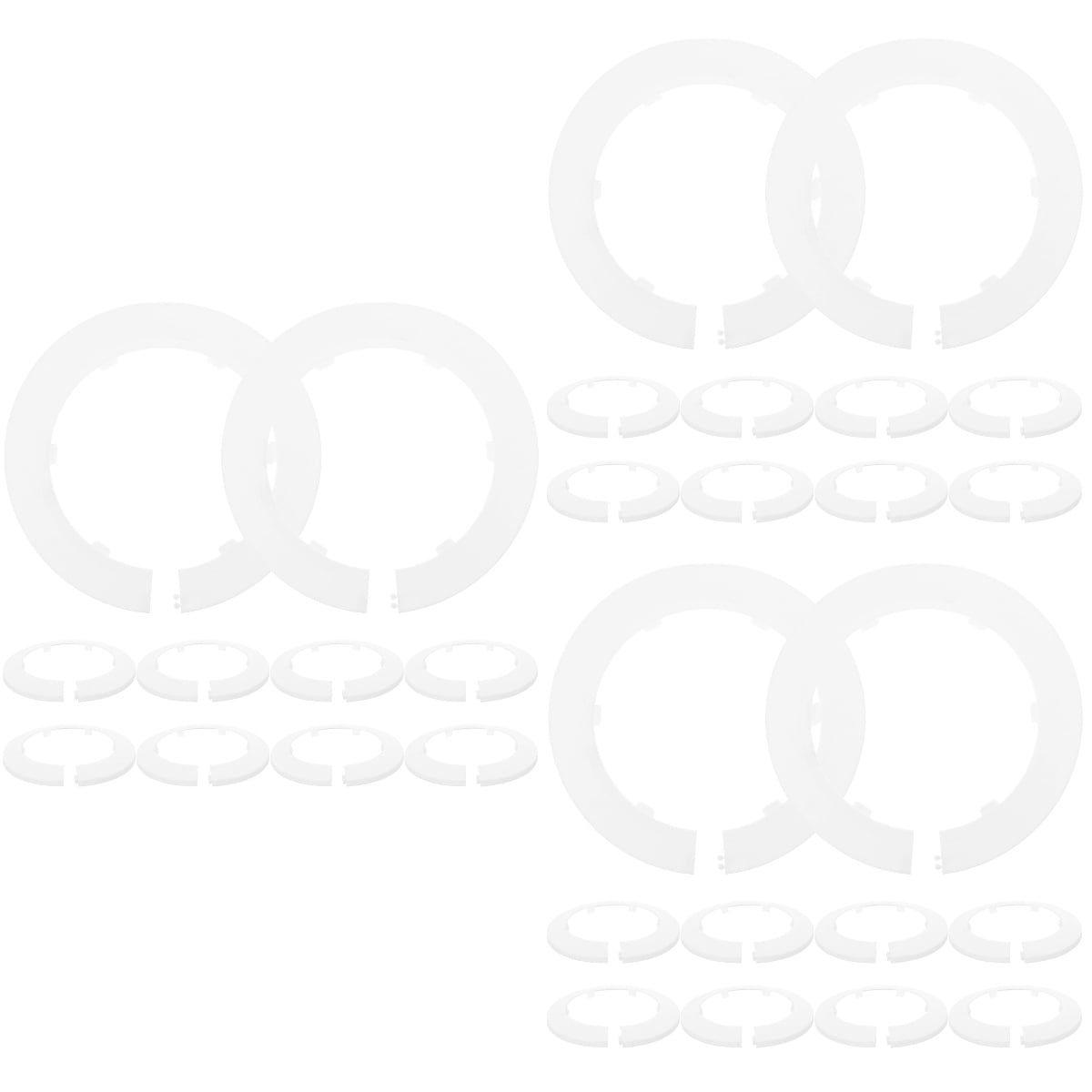 HOMEMAXS 30 pcs Wall Flange Plastic Radiator Water Collar Cover Drain ...