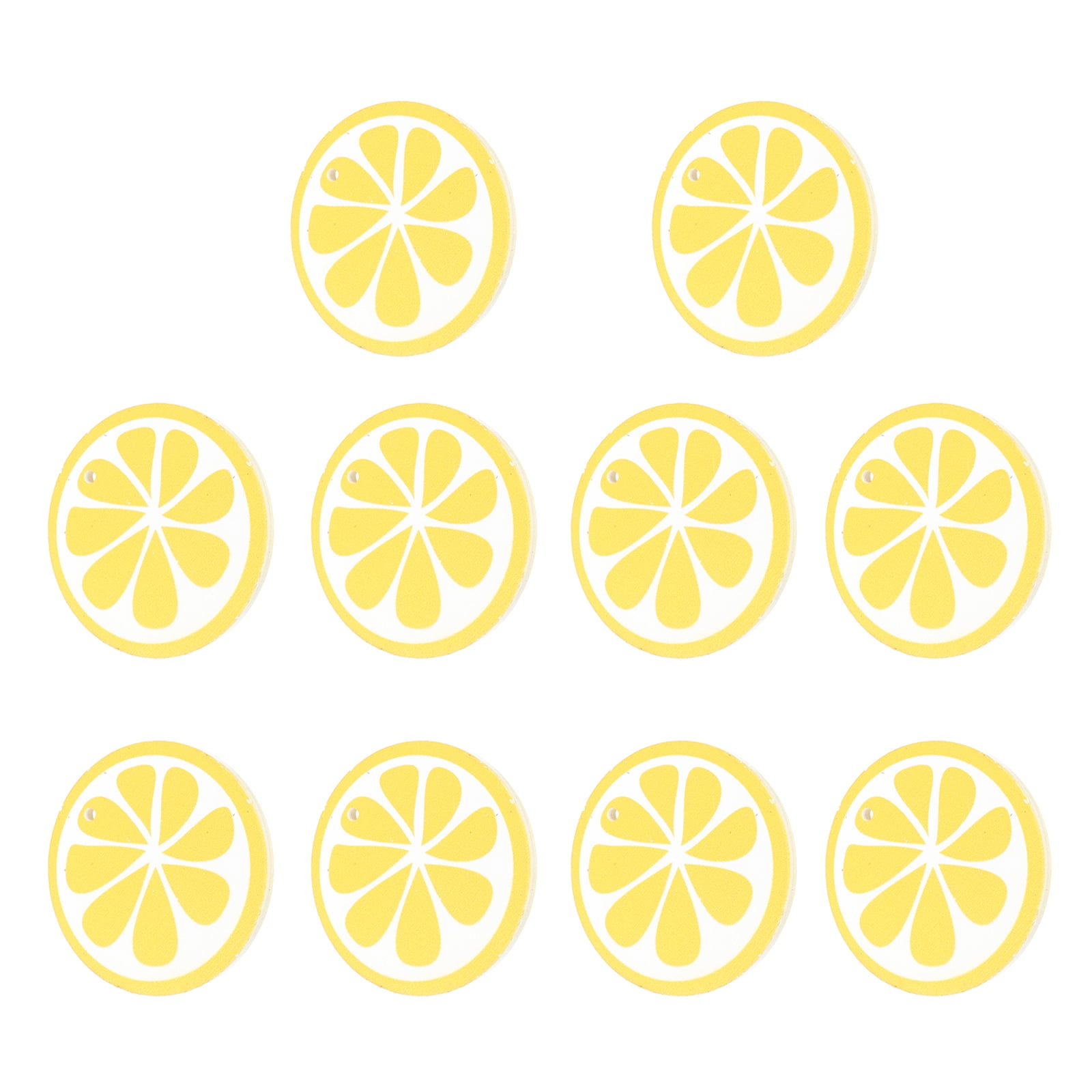 HOMEMAXS 30 pcs Wood Pieces Lemon Shaped Wood Round Chips Wedding ...