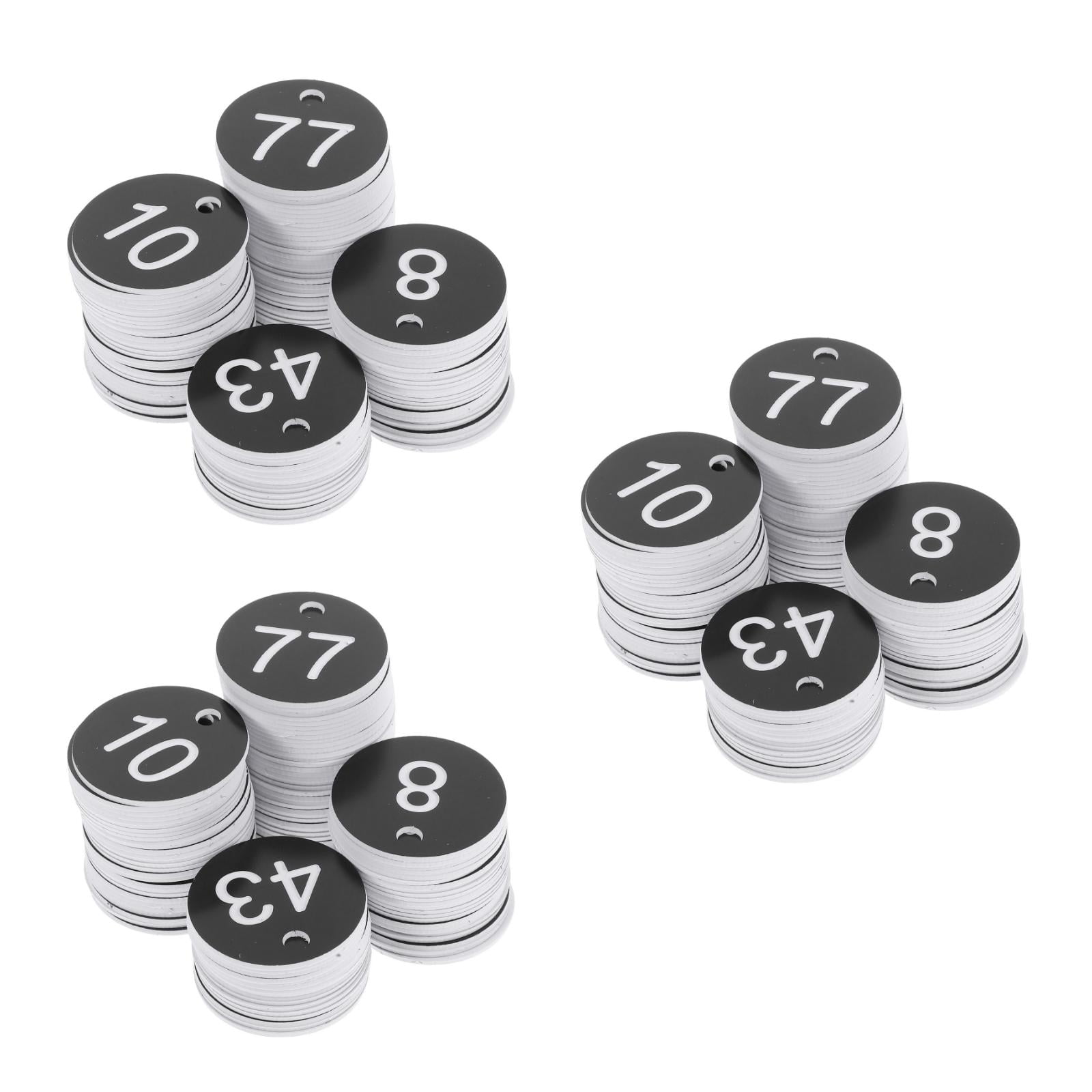 HOMEMAXS 300 pcs Plastic Number Id Key Tags With Holes For Organizing ...