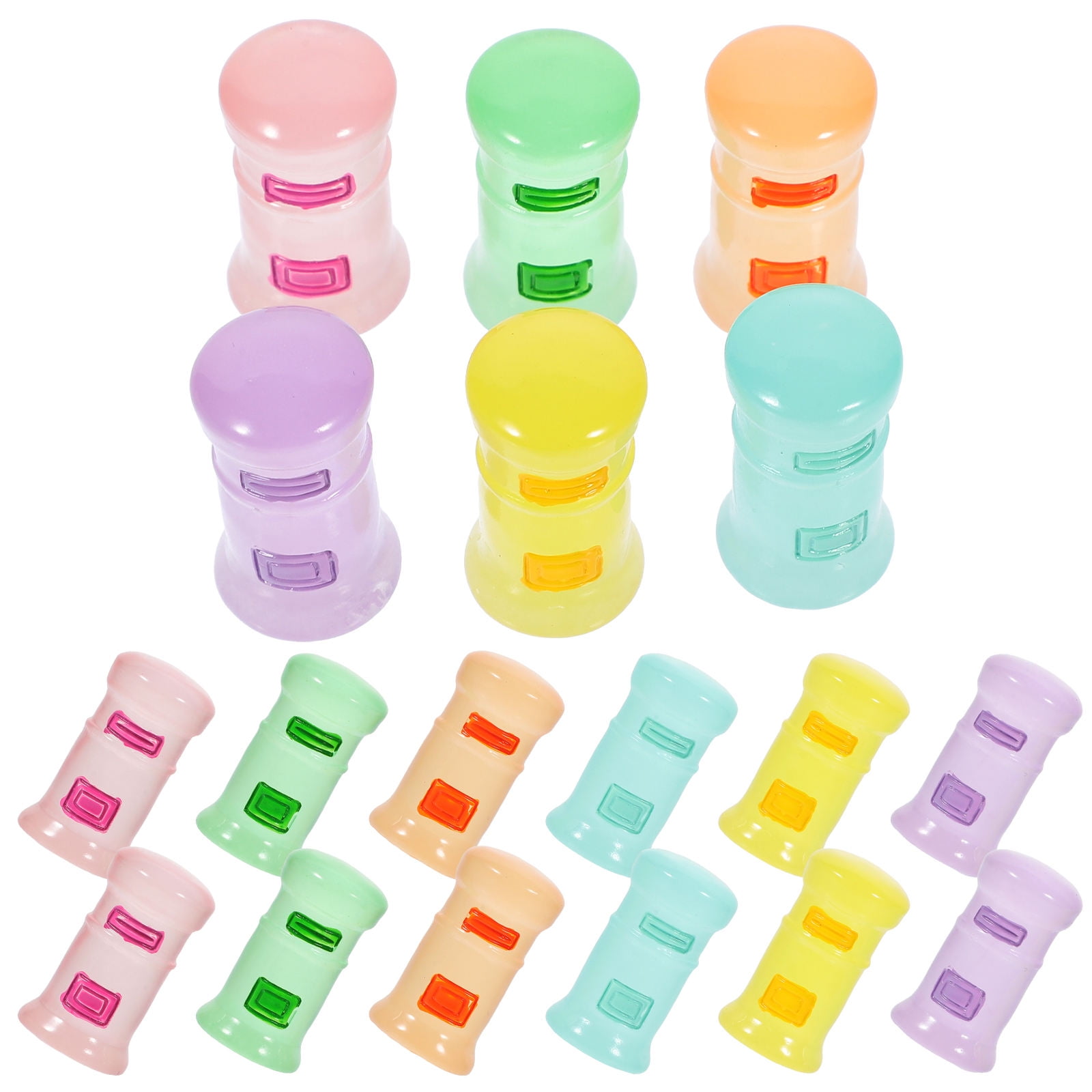 VERDANVERSE Resin Mailbox Figurines Assorted Color 30Pcs 1.02X0.55X0 ...