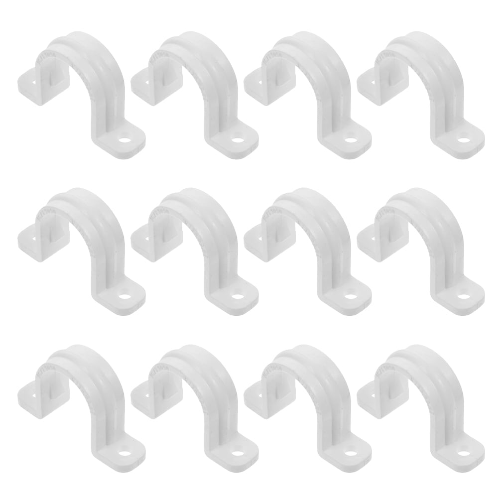 HOMEMAXS 30Pcs Pipe Clamps Plastic U Shape Brackets Heavy Duty Tube ...