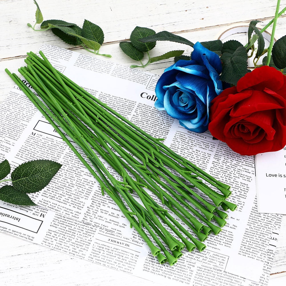 HOMEMAXS 30pcs Artificial Flower Stem For Soap Flowers Realistic Floral ...