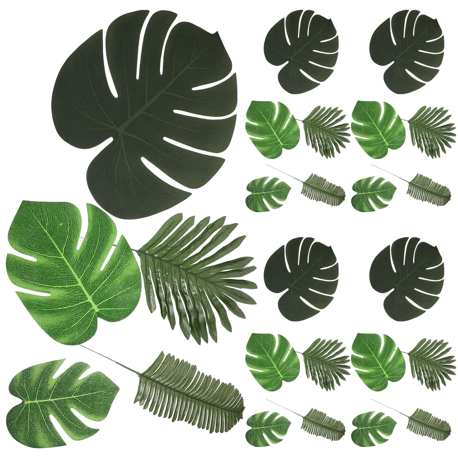 HOMEMAXS 30pcs Artificial Tropical Leaves Faux Leaves Monstera Leaves ...