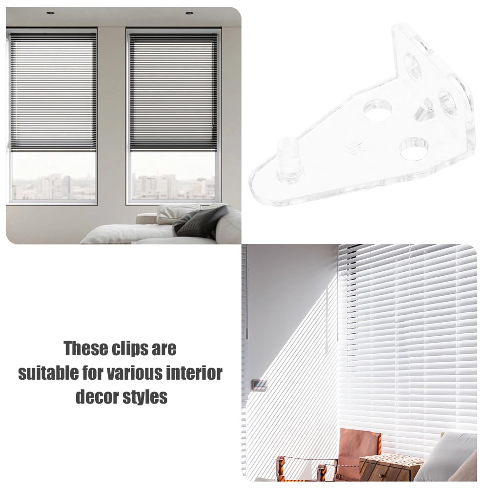 HOMEMAXS 30pcs Blind Hold Down Brackets 2 Inch Clear Plastic Blinds ...