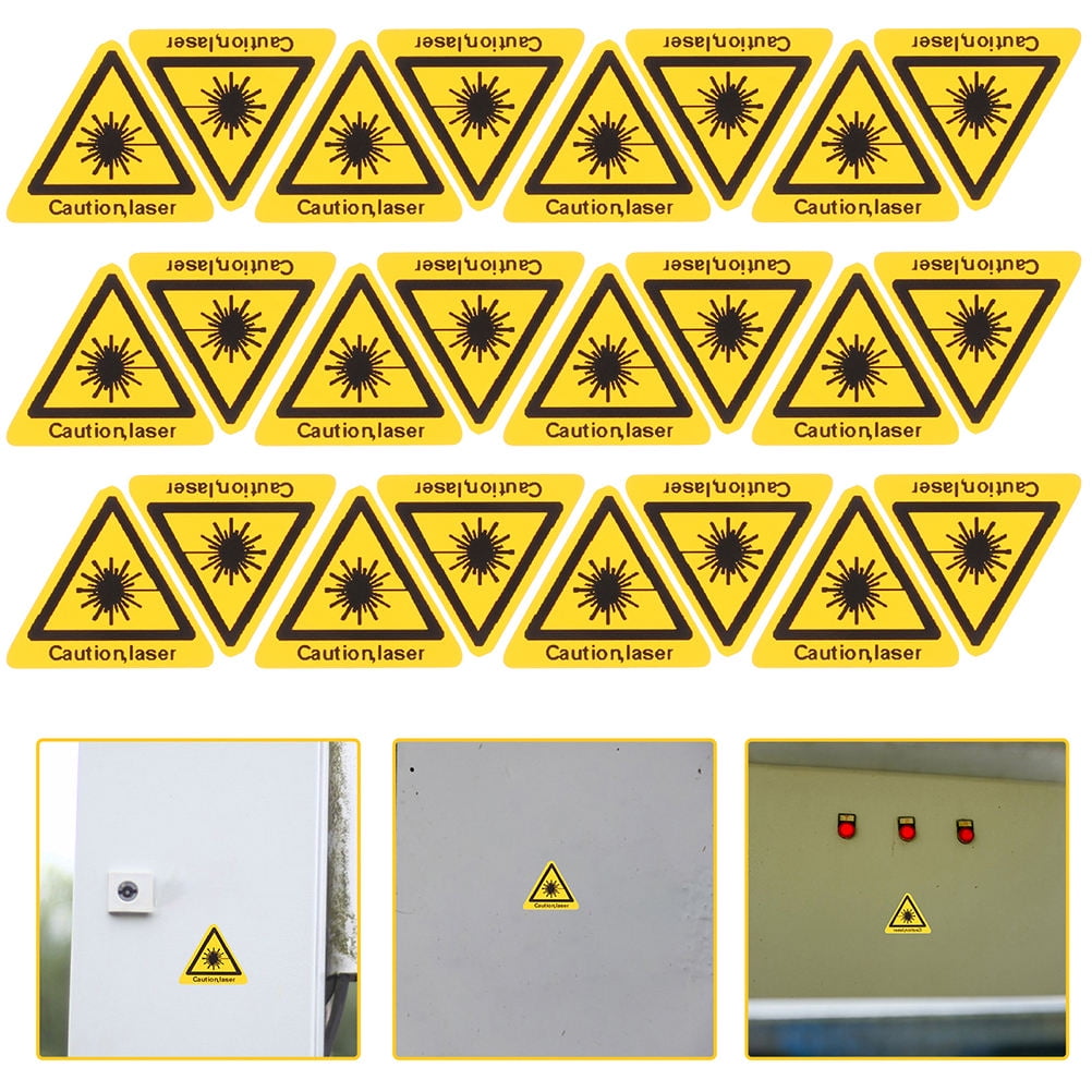 HOMEMAXS 30pcs Notice Warning Decal Bright Color Warning Stickers ...