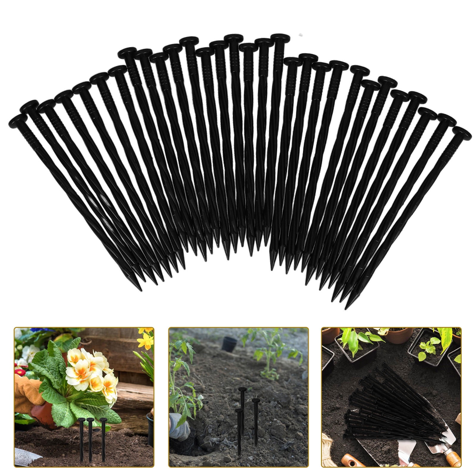 HOMEMAXS 30pcs Outdoor Landscape Ground Stakes Garden Turf Stakes Yard ...